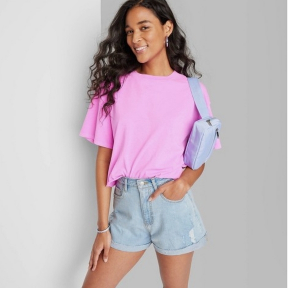 wild fable | Shorts | Womens Super High Rise Rolled Cuff Jean Shorts ...